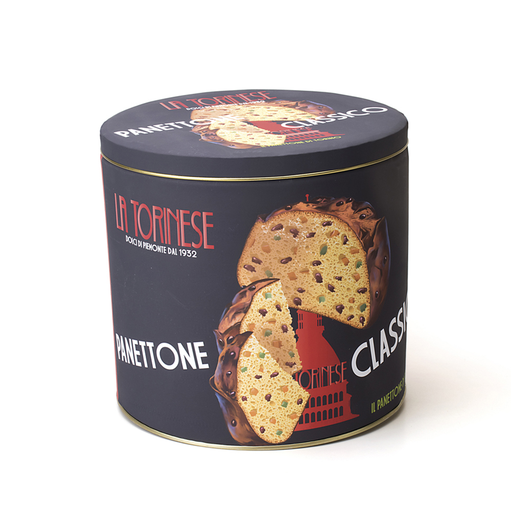 La Torinese Panettone Classico Alto in Latta Vecchia Torino 1Kg ...