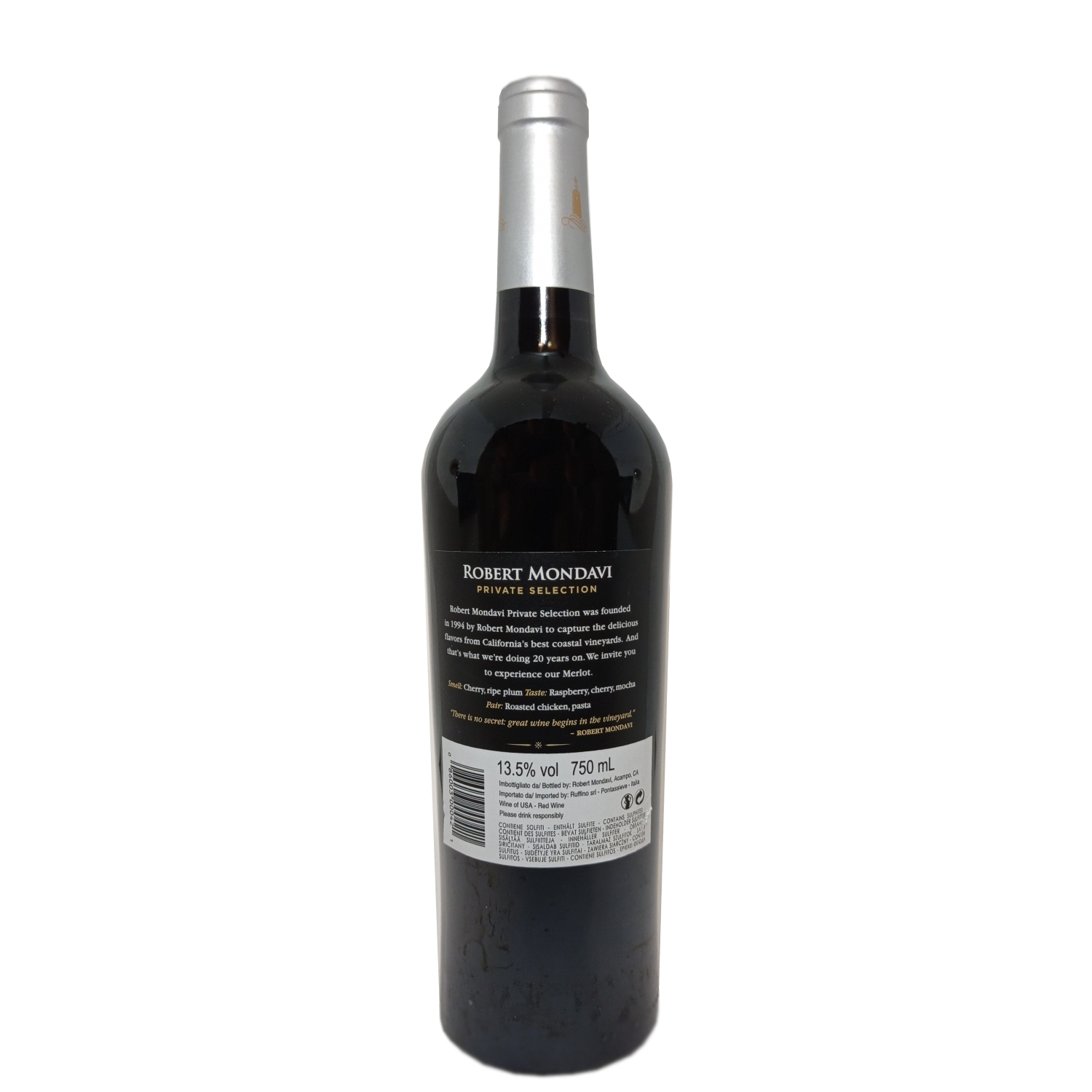 California Merlot 2019 Private Selection - Robert Mondavi | Enoteca San ...