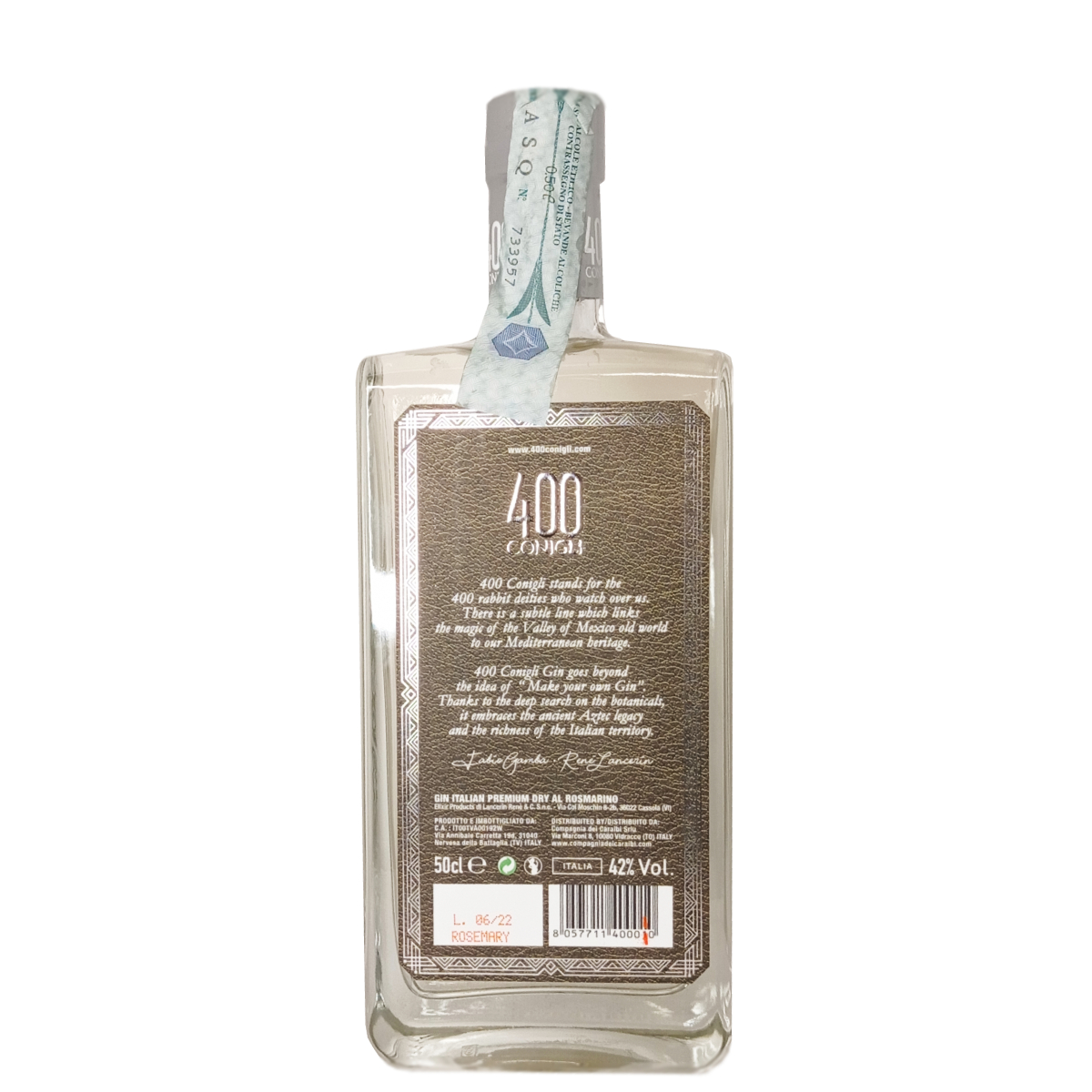 Gin Dry Volume 2 Rosemary - 400 Conigli 50cl