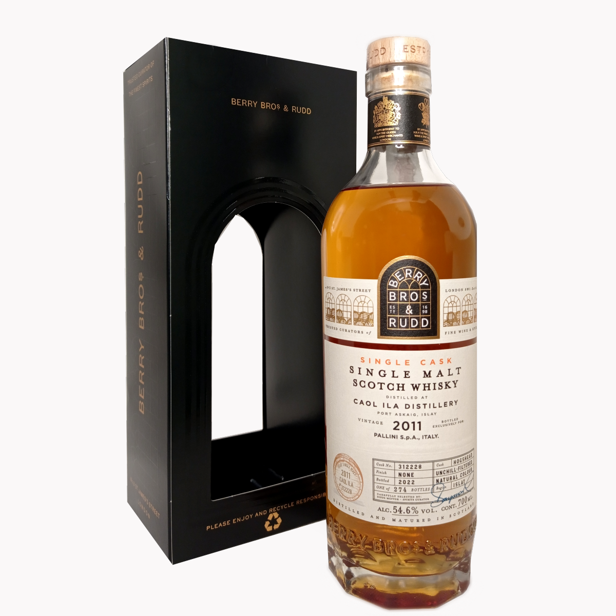 Whisky Single Malt Scotch Caol Ila 2011 Islay - Berry Bros. & Rudd 70cl ...