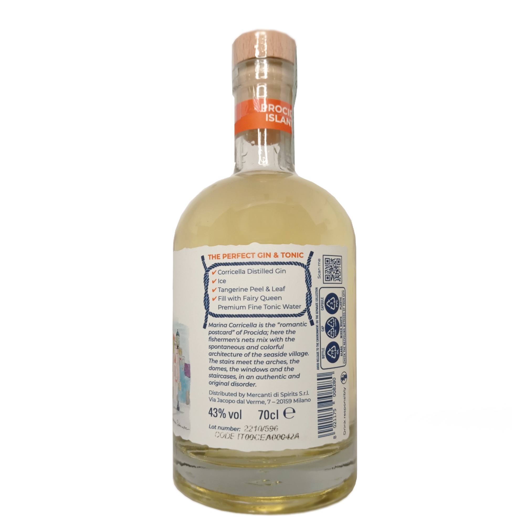 Corricella Tangerine Gin 70cl | Enoteca San Lorenzo Riccione