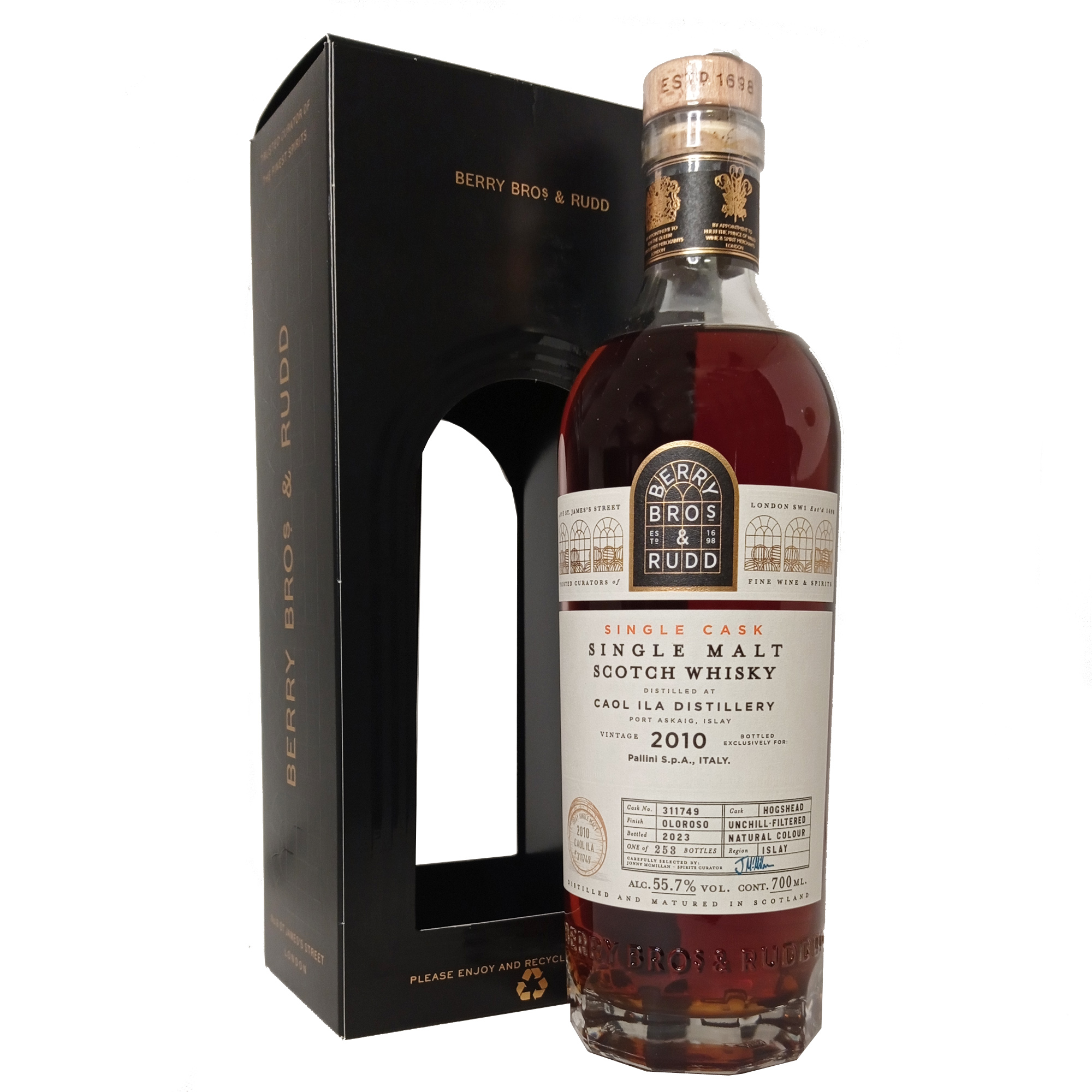 Whisky Single Malt Scotch Caol Ila 2010 - Berry Bros. & Rudd 70cl ...